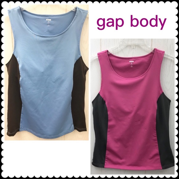 GAP | Tops | 2 Gapbody Sports Tank Tops Blue Pink Medium | Poshmark